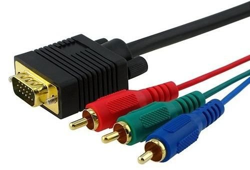 Cabo Vga X 3rca Vídeo Componente 5 metros | Shopee Brasil