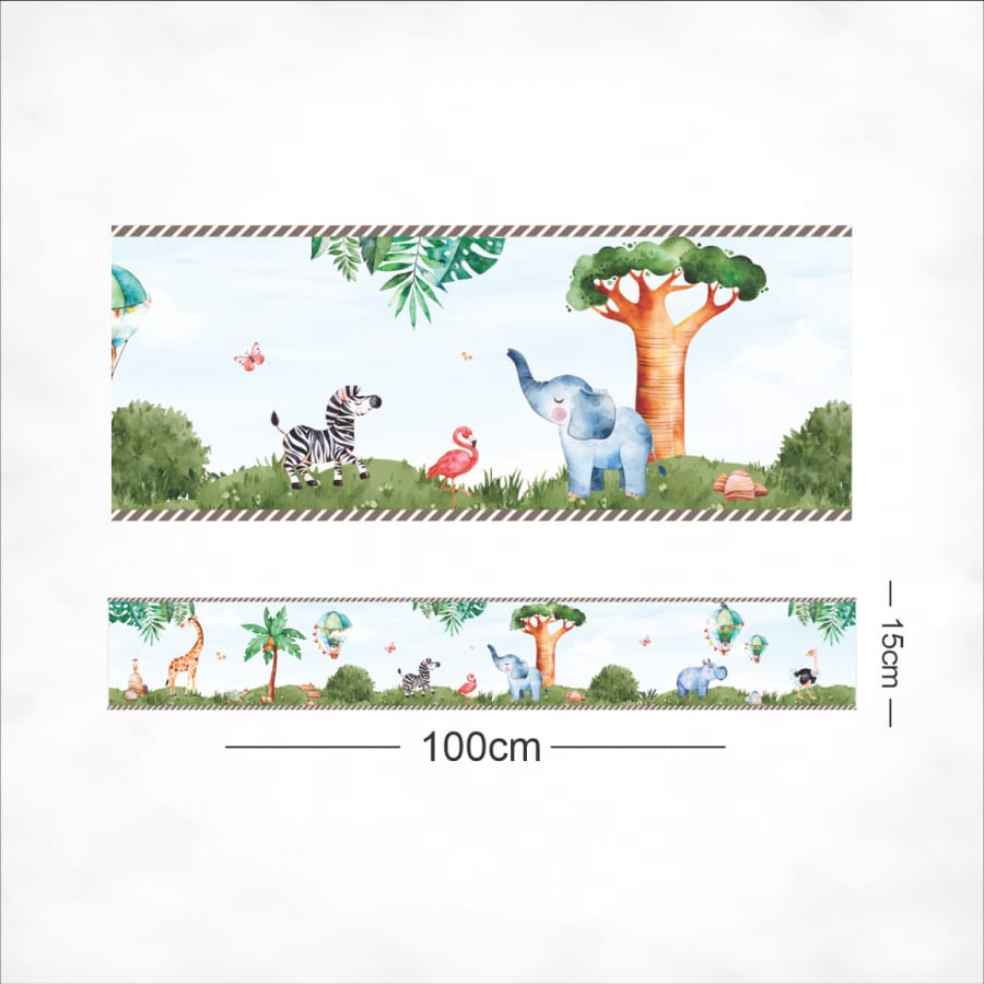 Faixa Adesiva Decorativa Animais Floresta | Shopee Brasil