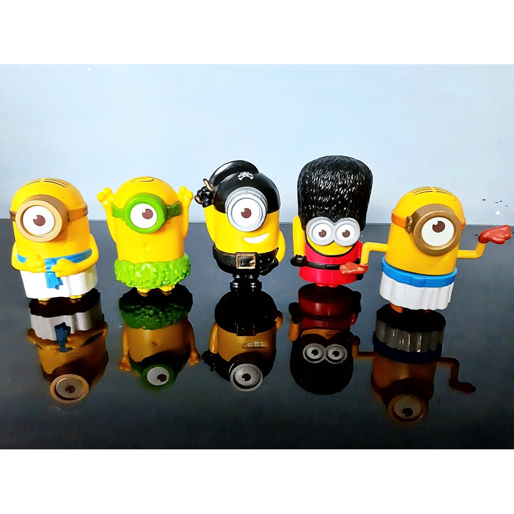Lote com 5 Bonecos Minions Meu Malvado Favorito Mc Donalds | Shopee Brasil