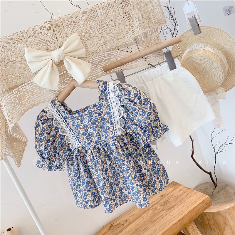 ins Girls Summer Suit 2022 Novo Estilo Versão Coreana Roupas Infantis ...