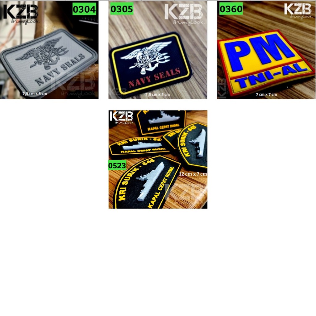 Pacth Borracha Velcro Tni Al / Navy Seals / Pm Al / Kri Surik - Emblema ...