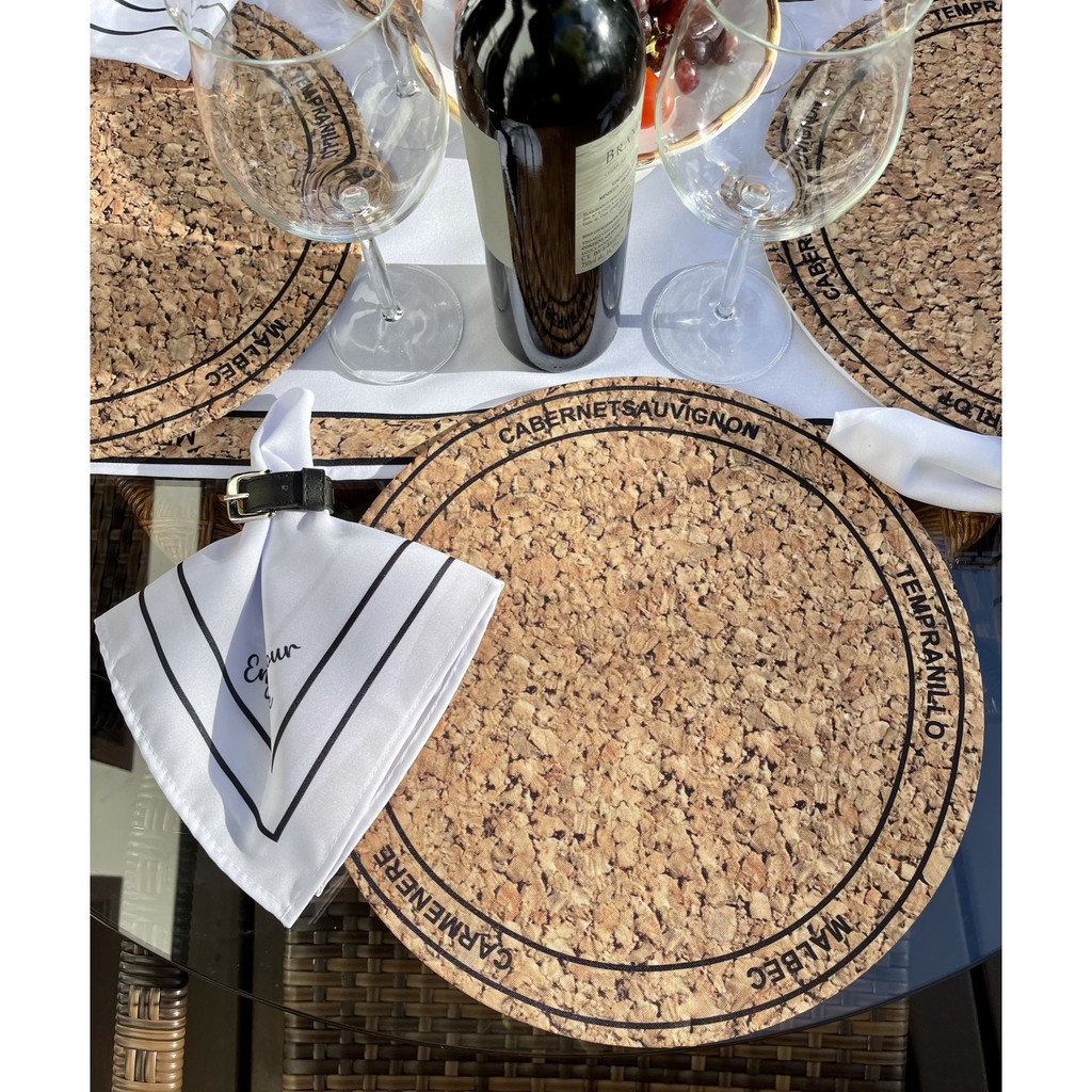 KIT ROLHA VINHO 1 CAPA + 1 GUARDANAPO SOUSPLAT SUPLA JANTAR MESA POSTA ...