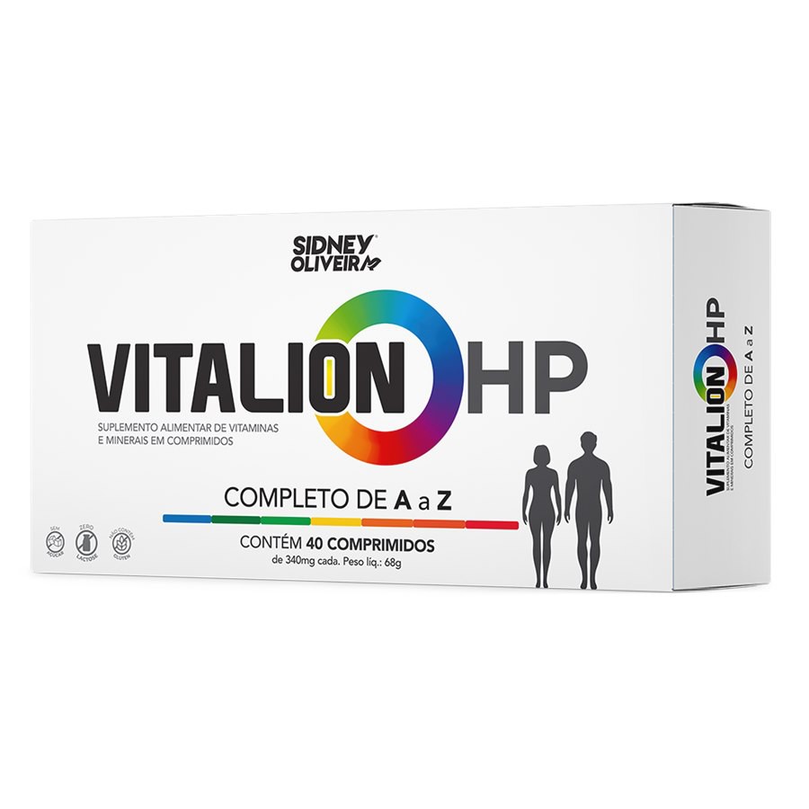 Complexo de Vitaminas de A a Z - Vitalion HP - 40 Comprimidos - Sidney ...