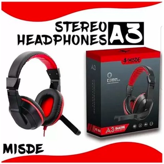 Fone De Ouvido Headphone Com Microfone Gamer Para PC PS4 XBOX Jogos Misde A3 Original | Shopee ...
