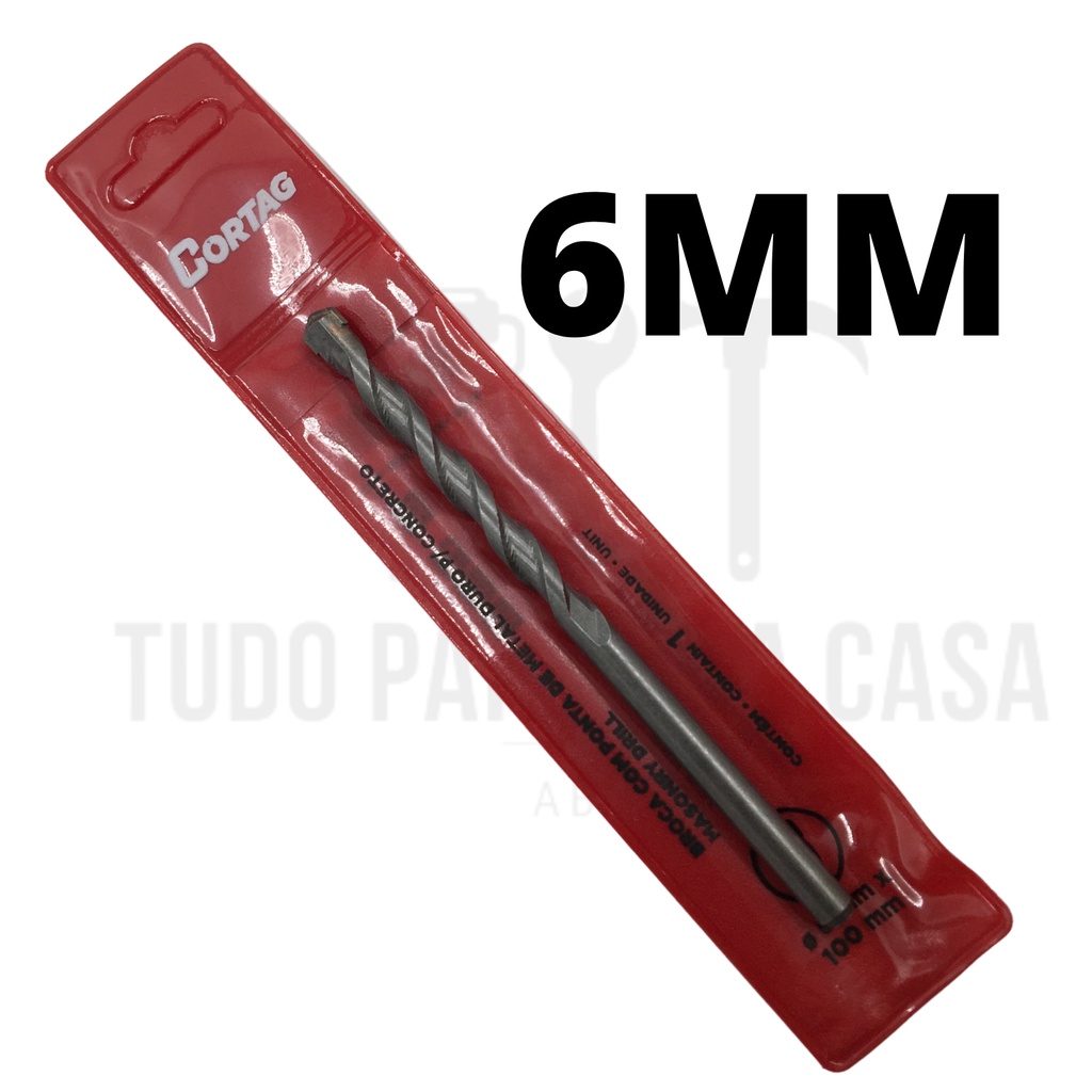 Broca Widia 6mm Para Concreto - Marca: CORTAG | Shopee Brasil