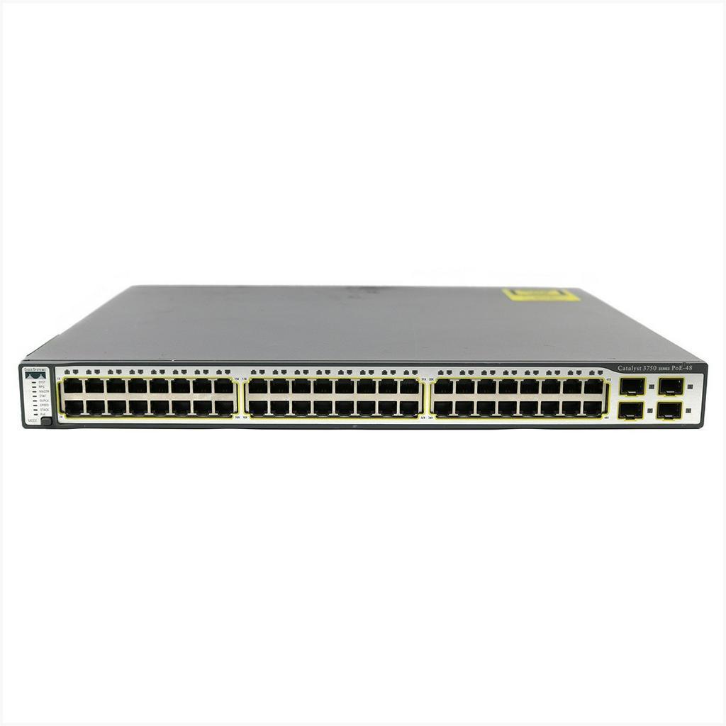 Switch Cisco Catalyst 3750 POE 48 Portas 10/100 WS-C3750-48PS-S V06 - USADO | Shopee Brasil