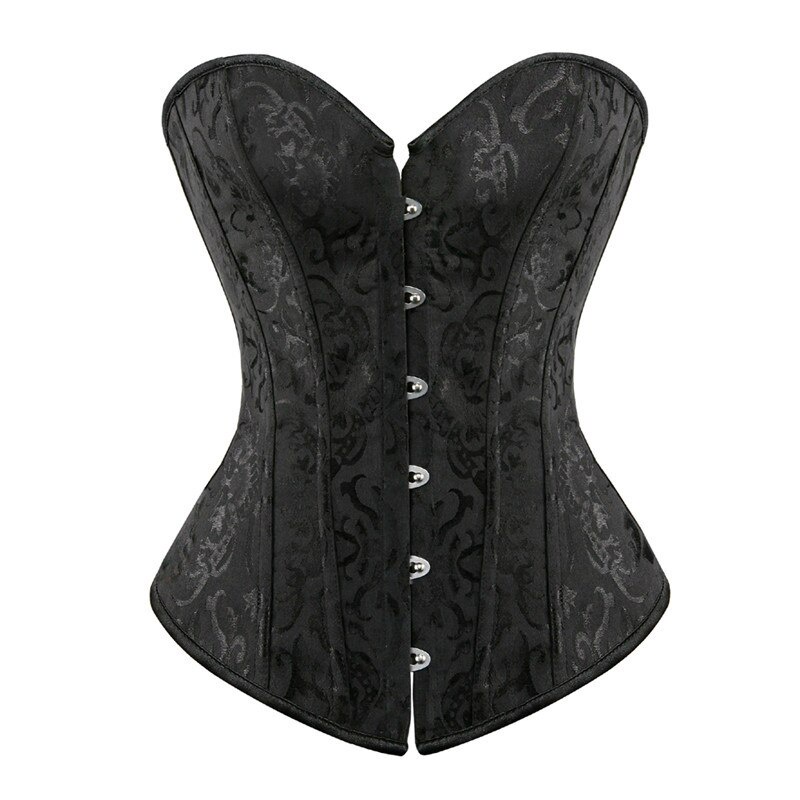 Corpete Corset Espartilho Cinta Modeladora Afina Cintura Preto e Branco ...