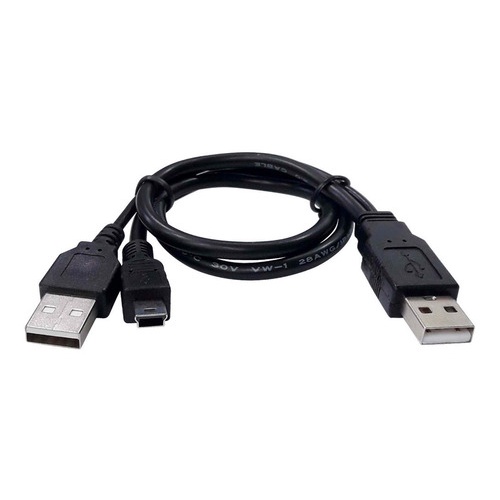 Cabo Mini Usb Macho X 2 Usb's Macho Para Hd Externo E Tablet | Shopee Brasil