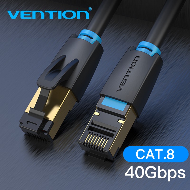 Cabo Internet Cat8 Alta Velocidade Vention Cat8 40Gbps 2000 Mhz Cabo de ...