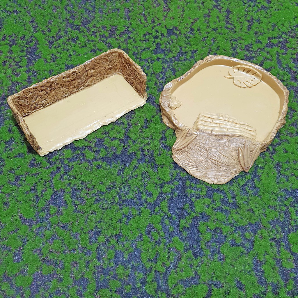 Kit Piscininha Bebedouro Cr011 + Comedouro "L" Médio Cr026 , para jabutis, pogonas, jabuti ...