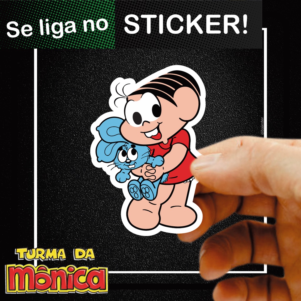 Adesivo Sticker Turma da Monica - Mônica, Magali, Cebolinha, Cascão ...