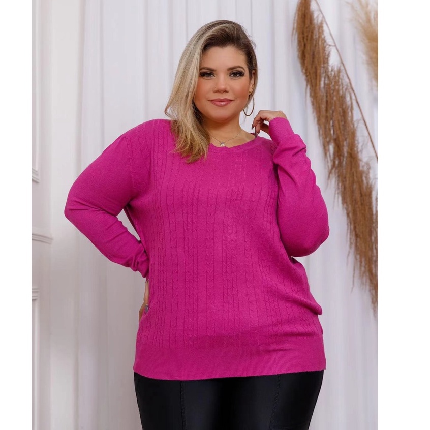 Blusa De Inverno Feminina Suéter Modal Plusize 3rd Sd3049 Shopee Brasil