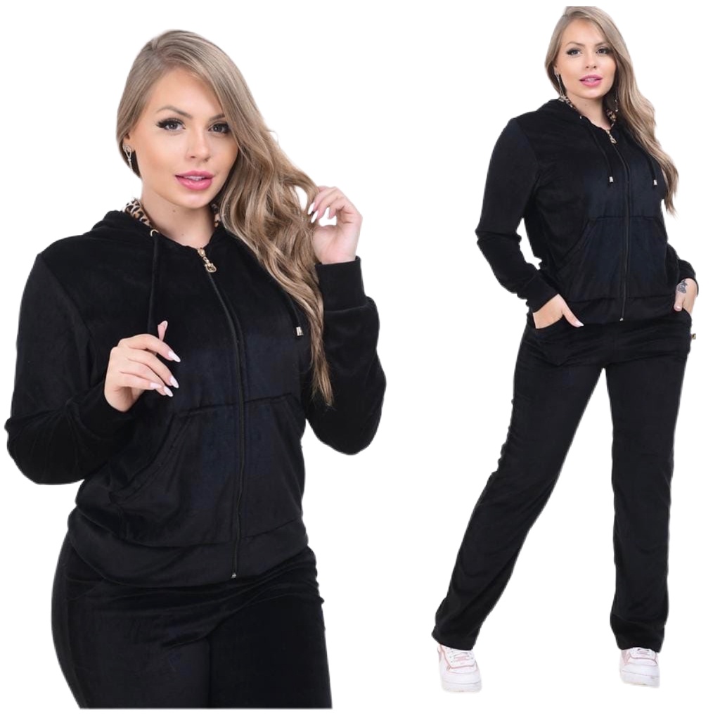 Conjunto Moletom Veludo Plush Capuz Frio Onça Feminino | Shopee Brasil Conjunto Moletom Veludo Plush Capuz Frio Onça Feminino | Shopee Brasil