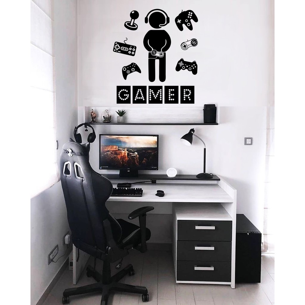Adesivo de Parede Vídeo Game - Decoração para Quarto Gamer, Sala ...