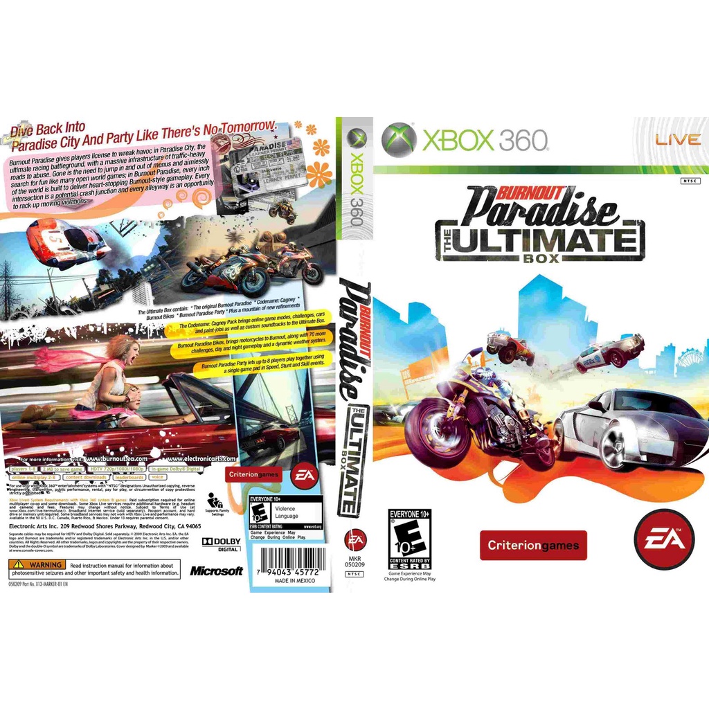 Burnout Paradise The Ultimate Box P/ XBOX360 (LTU/LT/JTAG/RGH) | Shopee ...