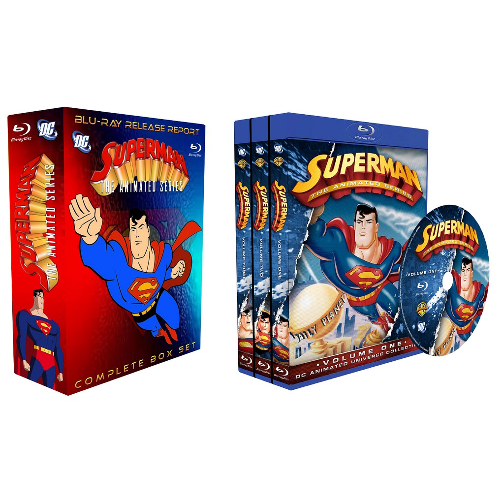 Box blu-ray Superman: A série animada - Caixa completa + Filme | Shopee ...