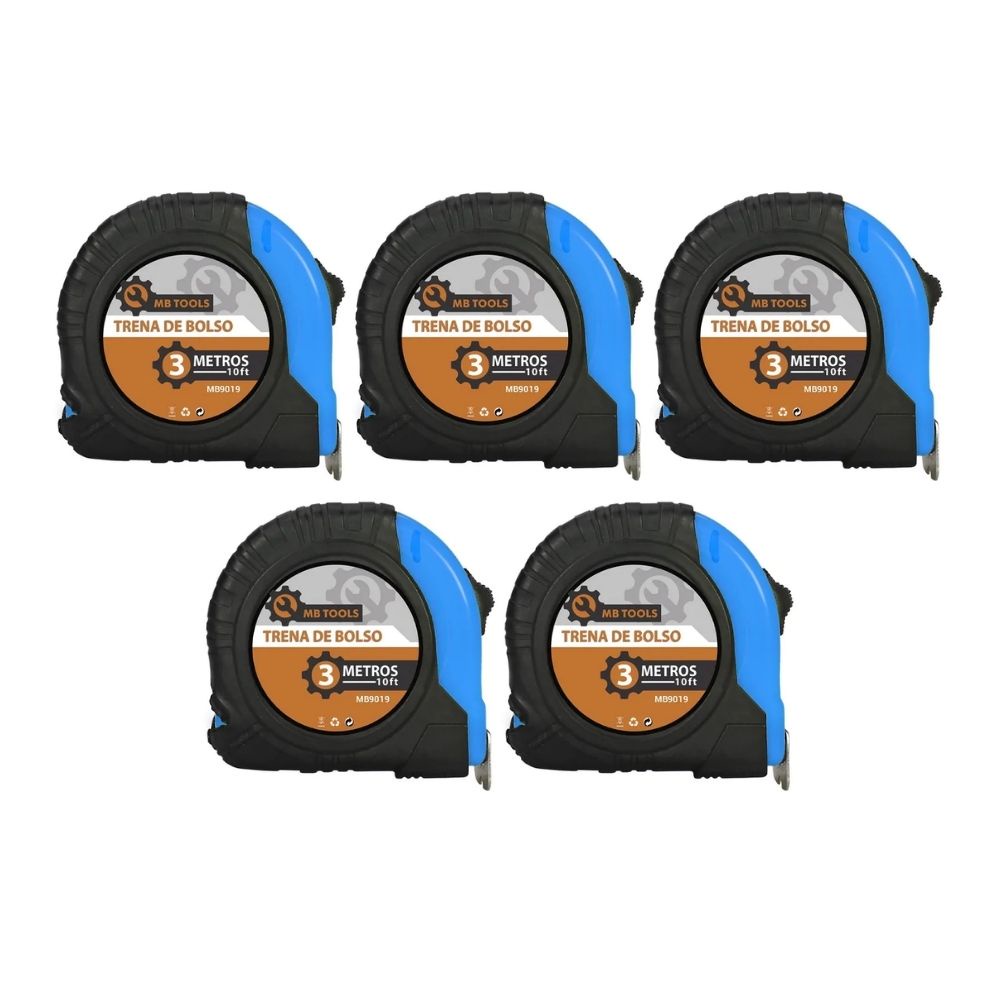 Kit 5 Trenas De Bolso Emborrachadas 3 Metros Mbtech | Shopee Brasil