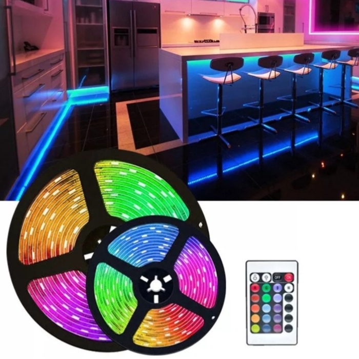 Fita Led Rgb Colorida Acompanha Fonte | Shopee Brasil