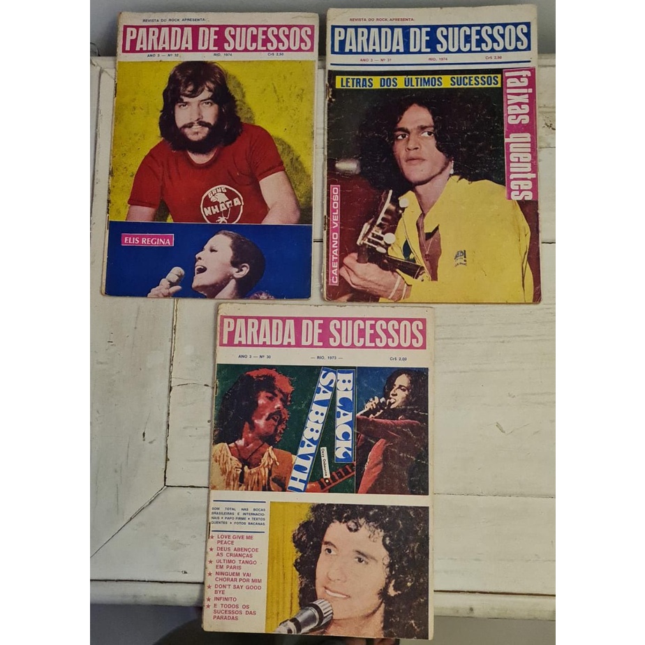 Revista Parada de Sucessos -Raridade-Ano 1973/1974- n° 30/31/32- Ed ...