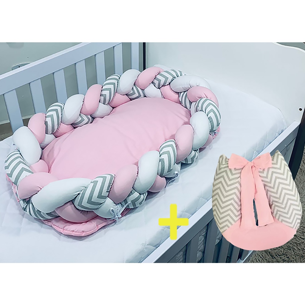 Ninho de Bebê + Almofada Amamentação Modelo Trança 200 Fios | Shopee Brasil