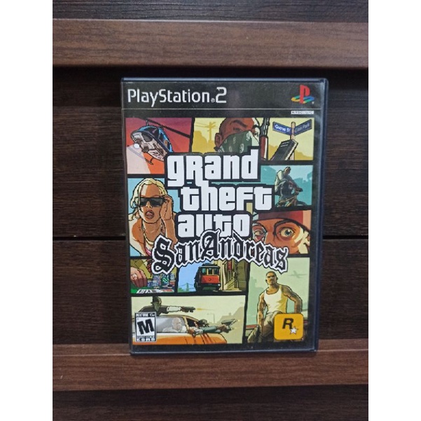 GTA San Andreas Original Playstation 2 PS2 Completo com mapa | Shopee ...