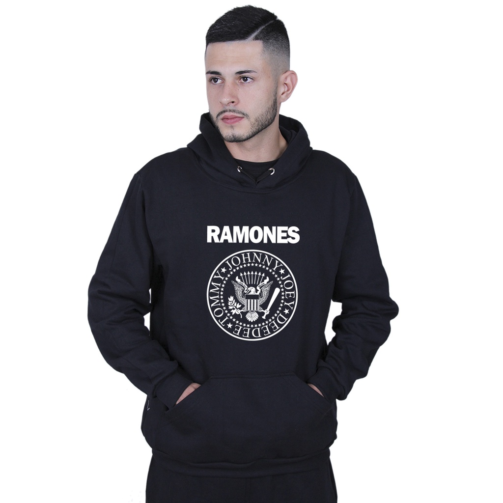 Moletom Unissex Canguru Ramones World Rock Blusão | Shopee Brasil