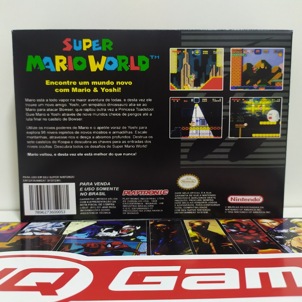Super Mario World Box Traduzida do Jogo Super Nintendo Shopee Brasil