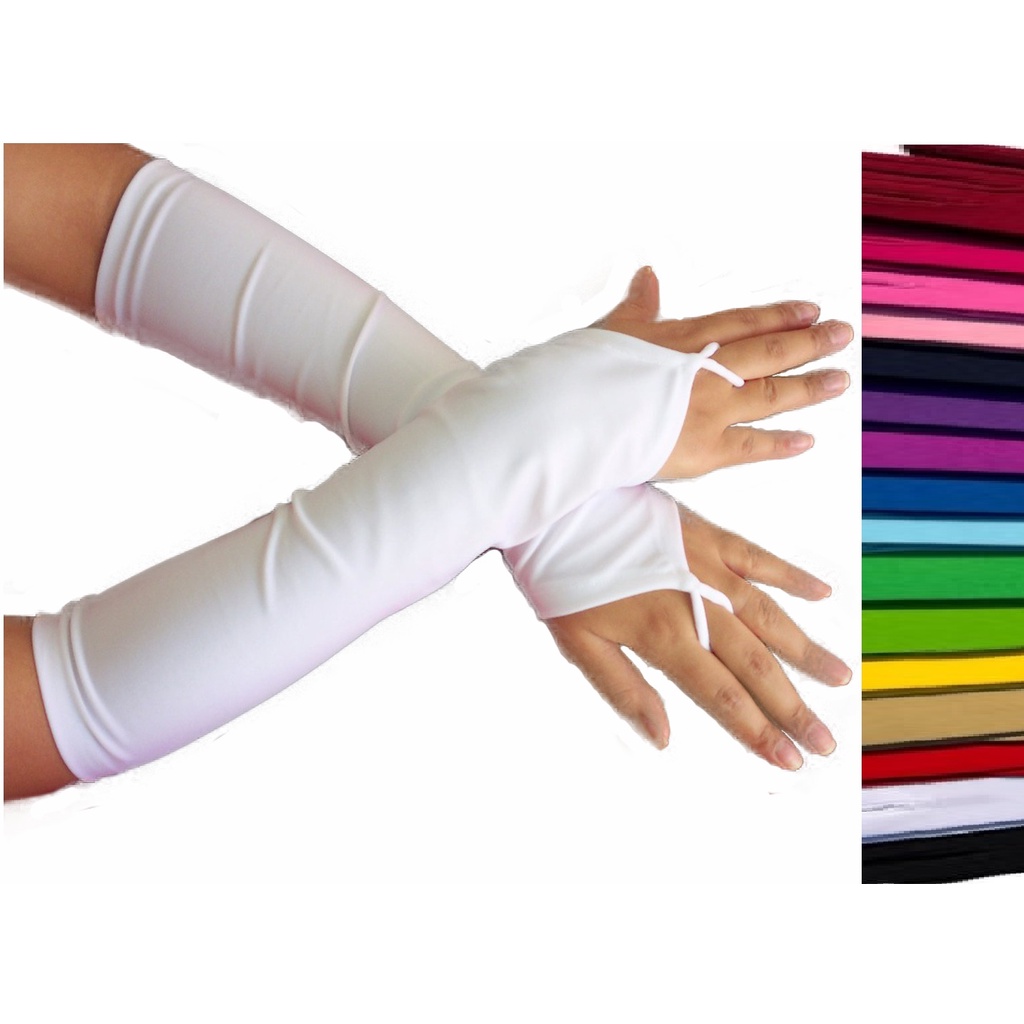 Luvas Mitene Adulto - sem dedo Longas de Verdade - Festas Fantasia ...