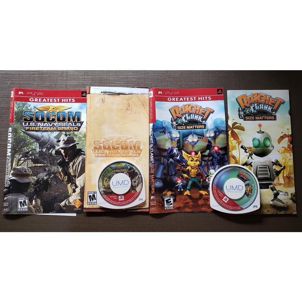 Jogos PSP Ratchet Clank e Socom Originais Mídia Física | Shopee Brasil