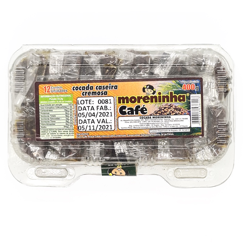 Cocada Cremosa Sabor Chocolate 400g Moreninha Shopee Brasil