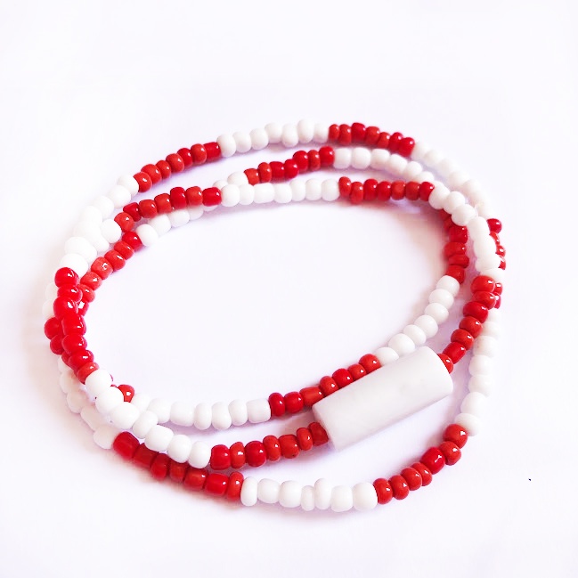 BRAJÁ GUIA UMBANDA CANDOMBLÉ| VERMELHA E BRANCA | Shopee Brasil