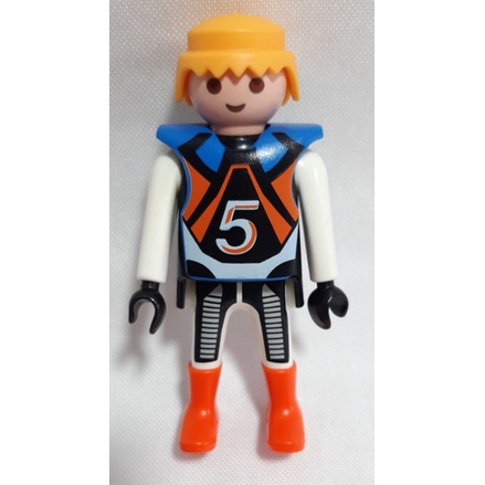 Boneco Playmobil Geobra 1992 colete azul | Shopee Brasil
