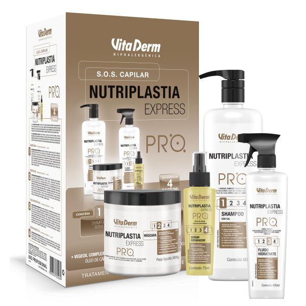 Vita Derm Kit Nutriplastia Express - Hidratação e Reconstrução | Shopee ...