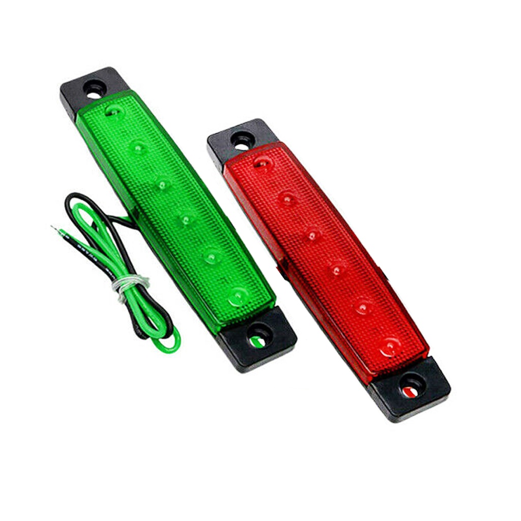 Kit 2 Lâmpada Indicadora De Sinal Led 6led 12v 24v Para Caminhão Carro | Shopee Brasil
