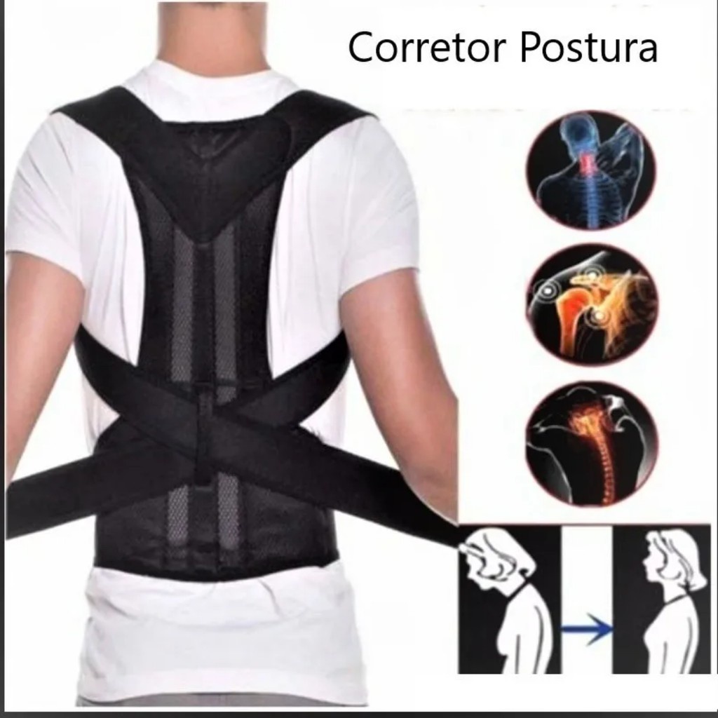 Cinta Colete Corretor Postural Original Unissex Reforçada GG (XXL ...