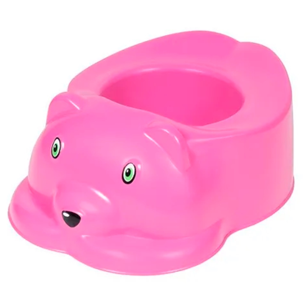 Penico Infantil Bebe Troninho Educativo Urso Rosa - Styll | Shopee Brasil