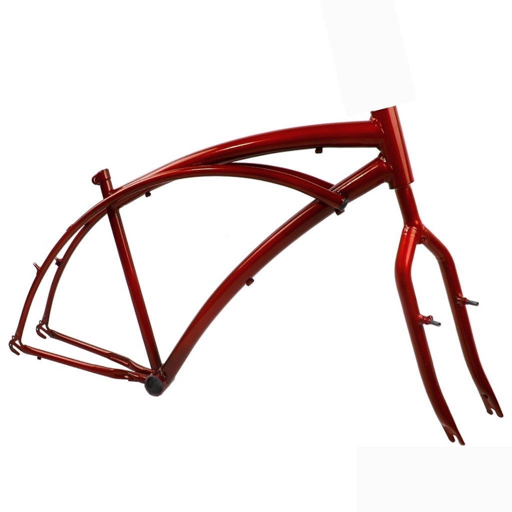 Quadro Bike Caiçara Beach Bicicleta Aro 26 + Garfo Aço - Vermelho ...