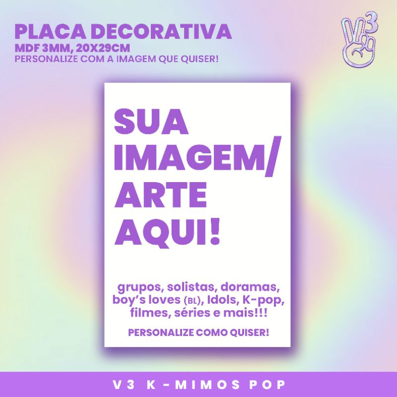 Placa Decorativa Personalizada MDF 20x29cm | Shopee Brasil