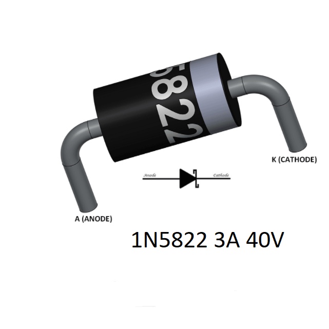 Diodo IN5822 40V 3A SCHOTTKY | Shopee Brasil