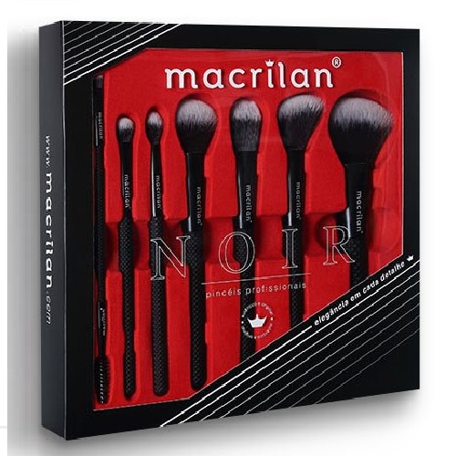 Kit de Pinceis Noir Macrilan pretos | Shopee Brasil