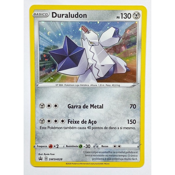 Carta SWSH028 Pokémon TCG Original Copag Card Duraludon Holo Rare Foil ...