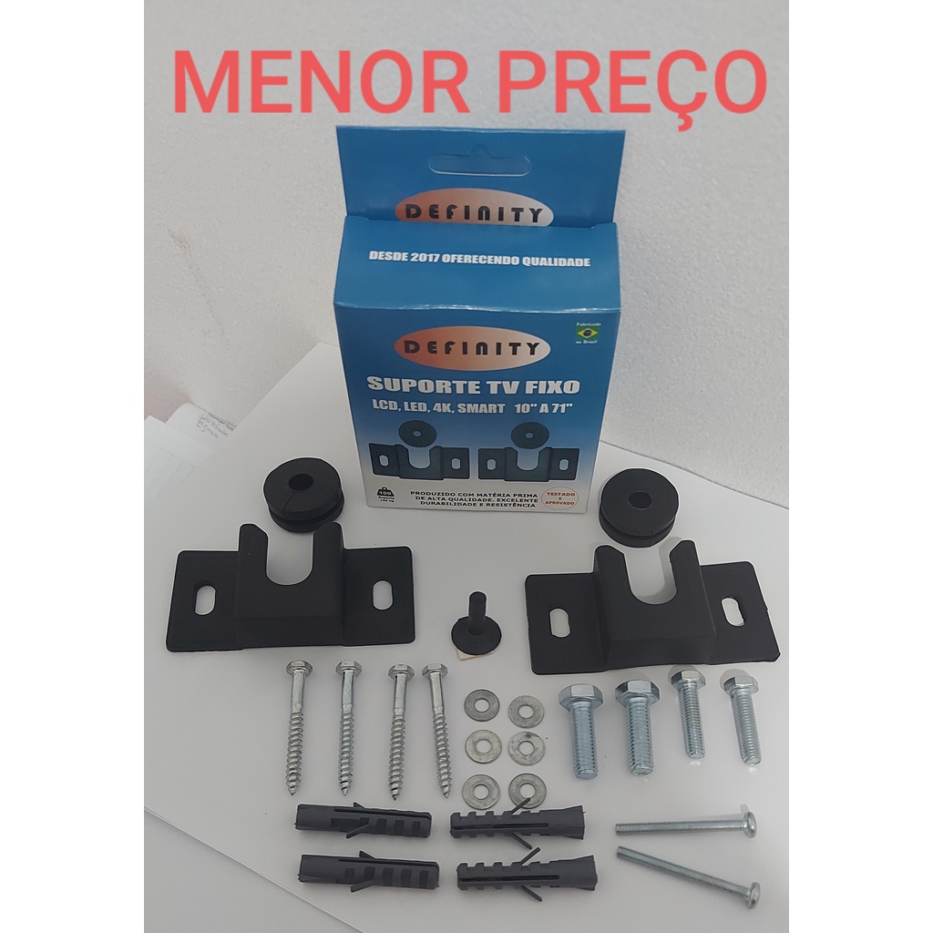 Suporte Tv Led, Lcd, Smart, 4K Fixo 10 a 70 polegadas alta qualidade ...