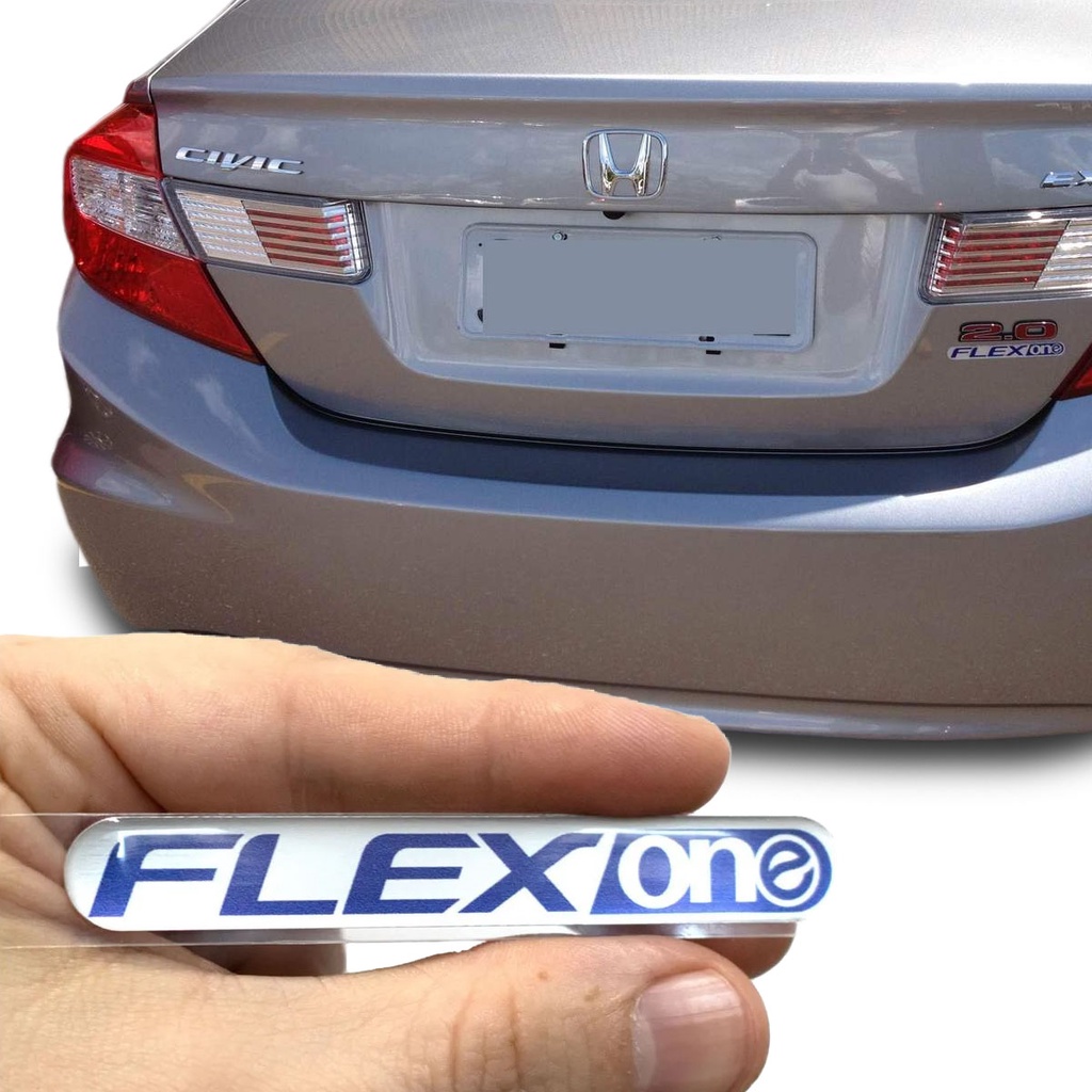 Emblema Adesivo Resinado Traseiro Honda Civic Flex One | Shopee Brasil