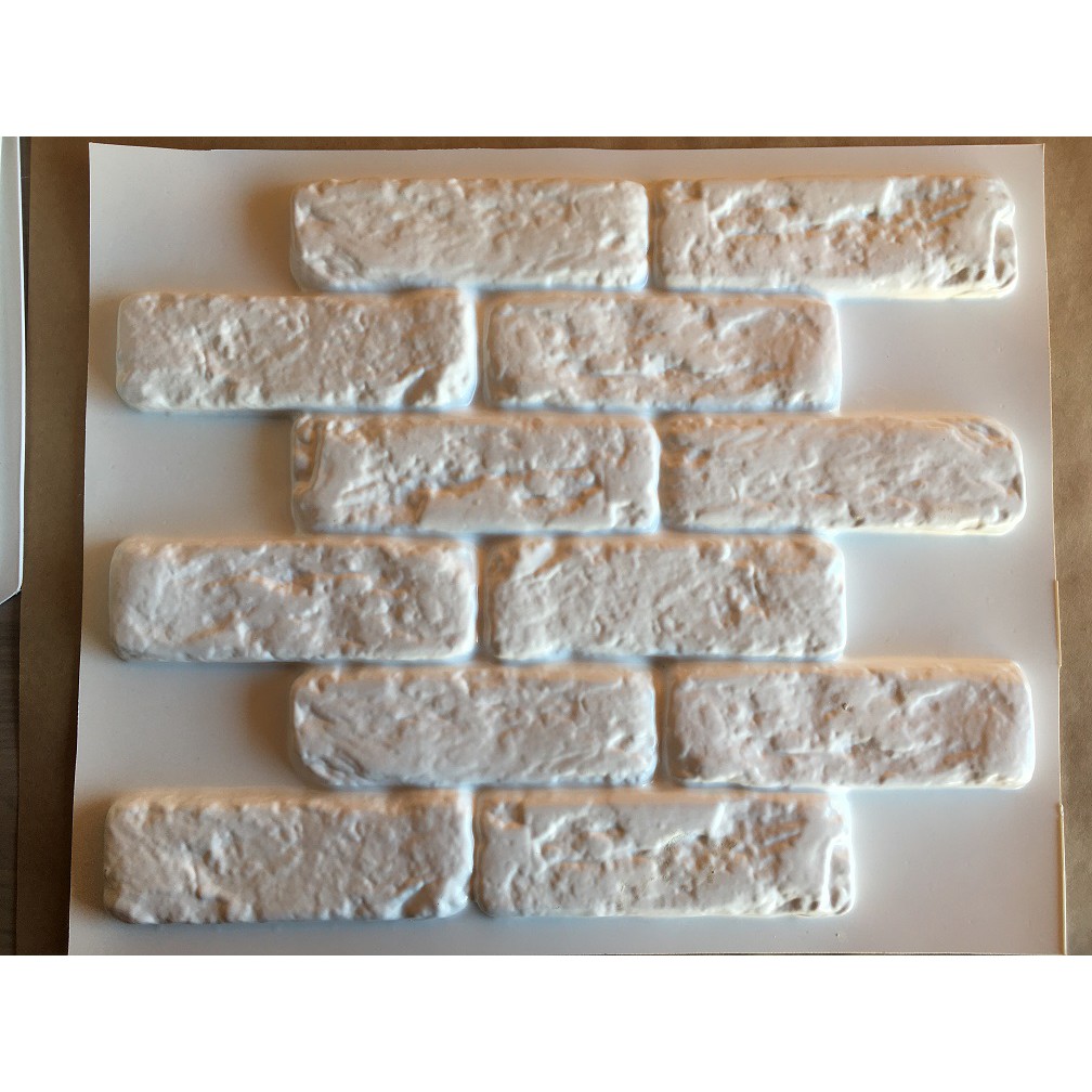 Forma 3d Tijolinho Rústico Montado 38x40cm Abs Molde Para Gesso ...