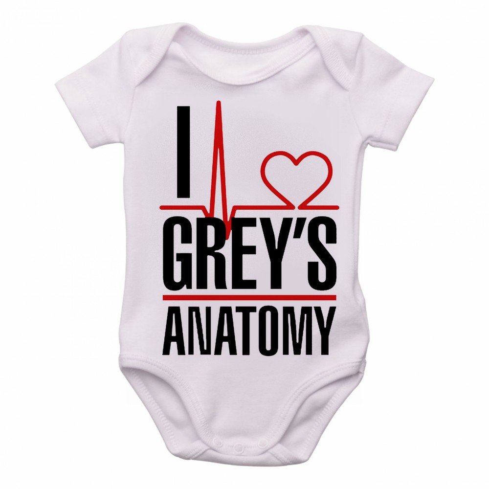 Roupa Bebê I love Greys Anatomy infantil criança body bore | Shopee Brasil