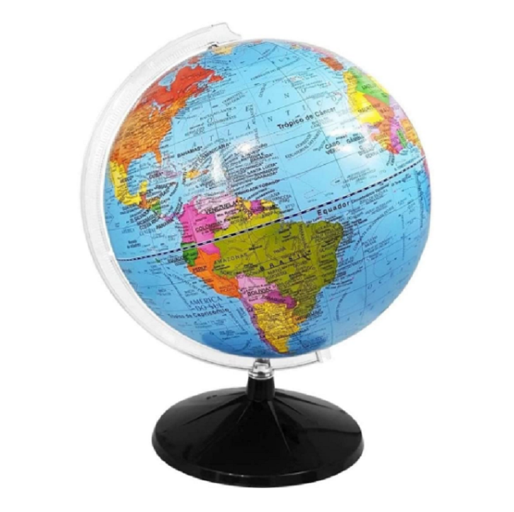 Globo Terrestre Politico Mapa Mundi - Total 30cm Giratorio | Shopee Brasil