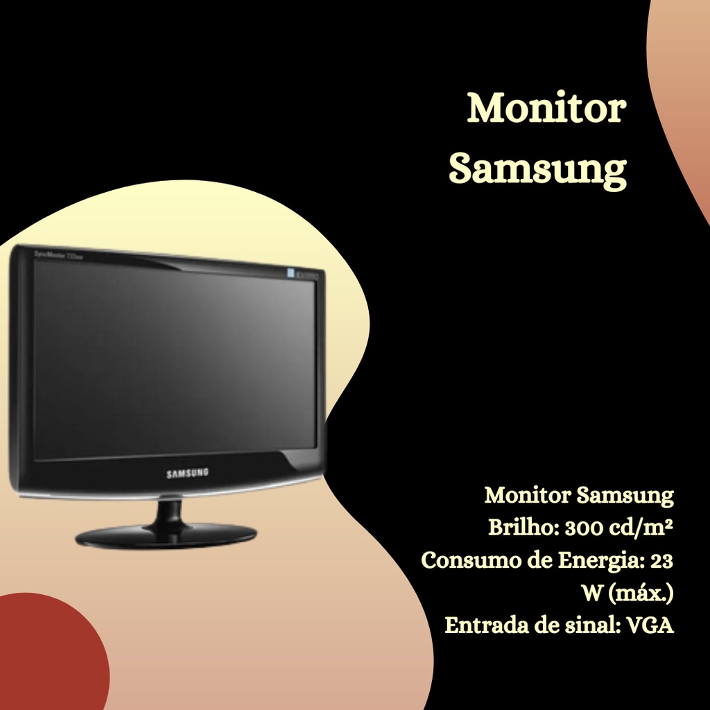 Monitor Lcd Samsung 16 Polegadas Com Cabos - Garantia 3 Meses | Shopee ...