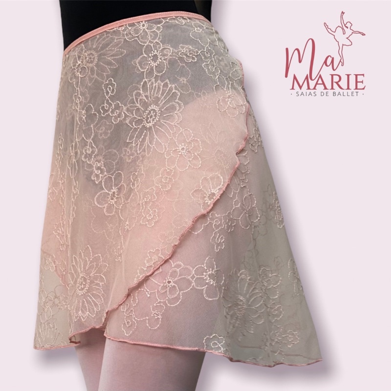 Saia de Ballet Romantique - transpassada - rosa - Ma Marie Saia de ...