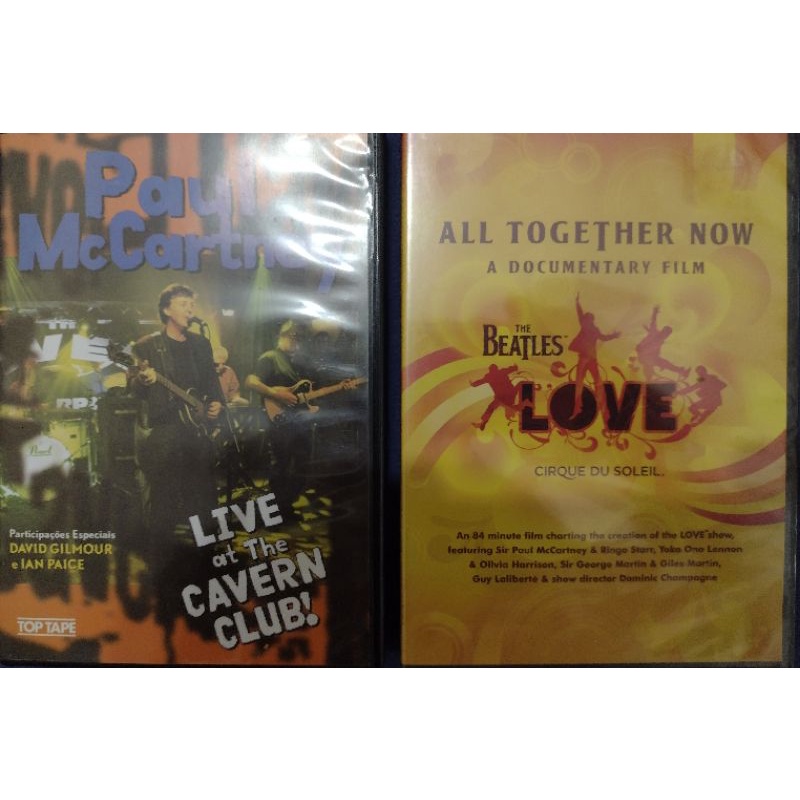 2 DVDS THE BEATLES ALL TOGETHER NOW LOVE LACRADO E DVD PAUL MCCARTNEY ...