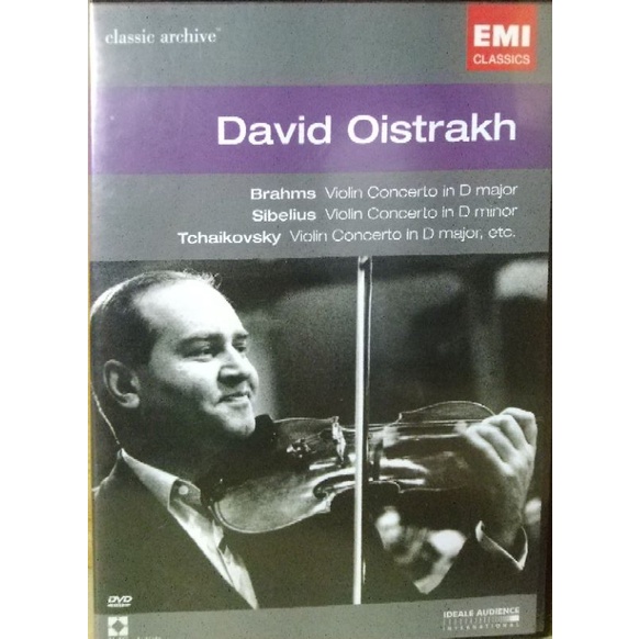 Dvd David Oistrakh - Brahms Sibelius Tchaikovsky - Como novo, de colecionador | Shopee Brasil